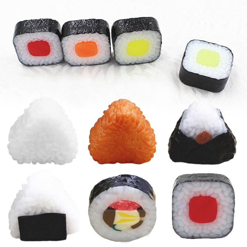 Simulation Salmon Model Rice Roll Sushi Artificial Fake Food ...