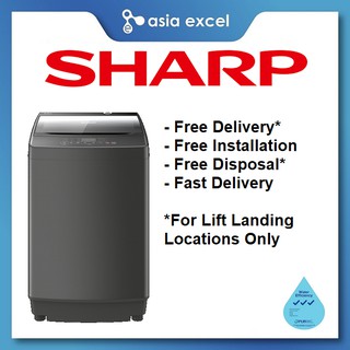 SHARP ES-G90G 9KG DARK GREY TOP LOAD WASHING MACHINE | Shopee Singapore