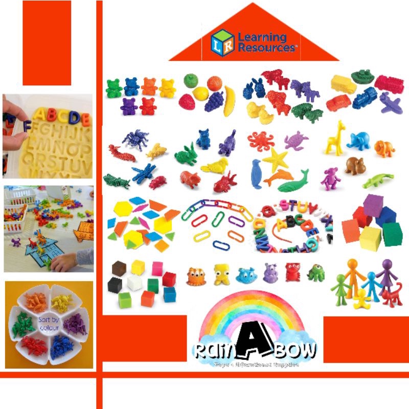 Learning Resources Colorful Counters Animal Insects Fruit Vehicle ...