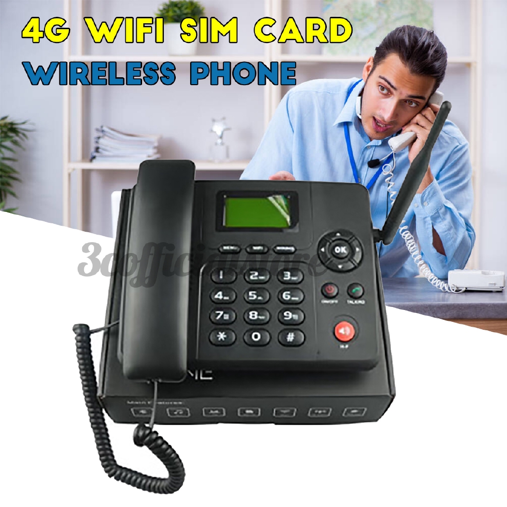 4G 3G FDD WCDMA GSM1 WIFI Sim card fixed wireless phone Cordless phone ...