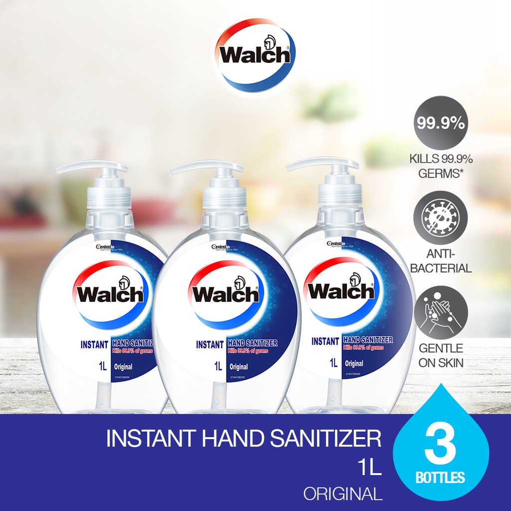 Walch® Instant Hand Sanitiser 1L x 3 Bottles | Shopee Singapore