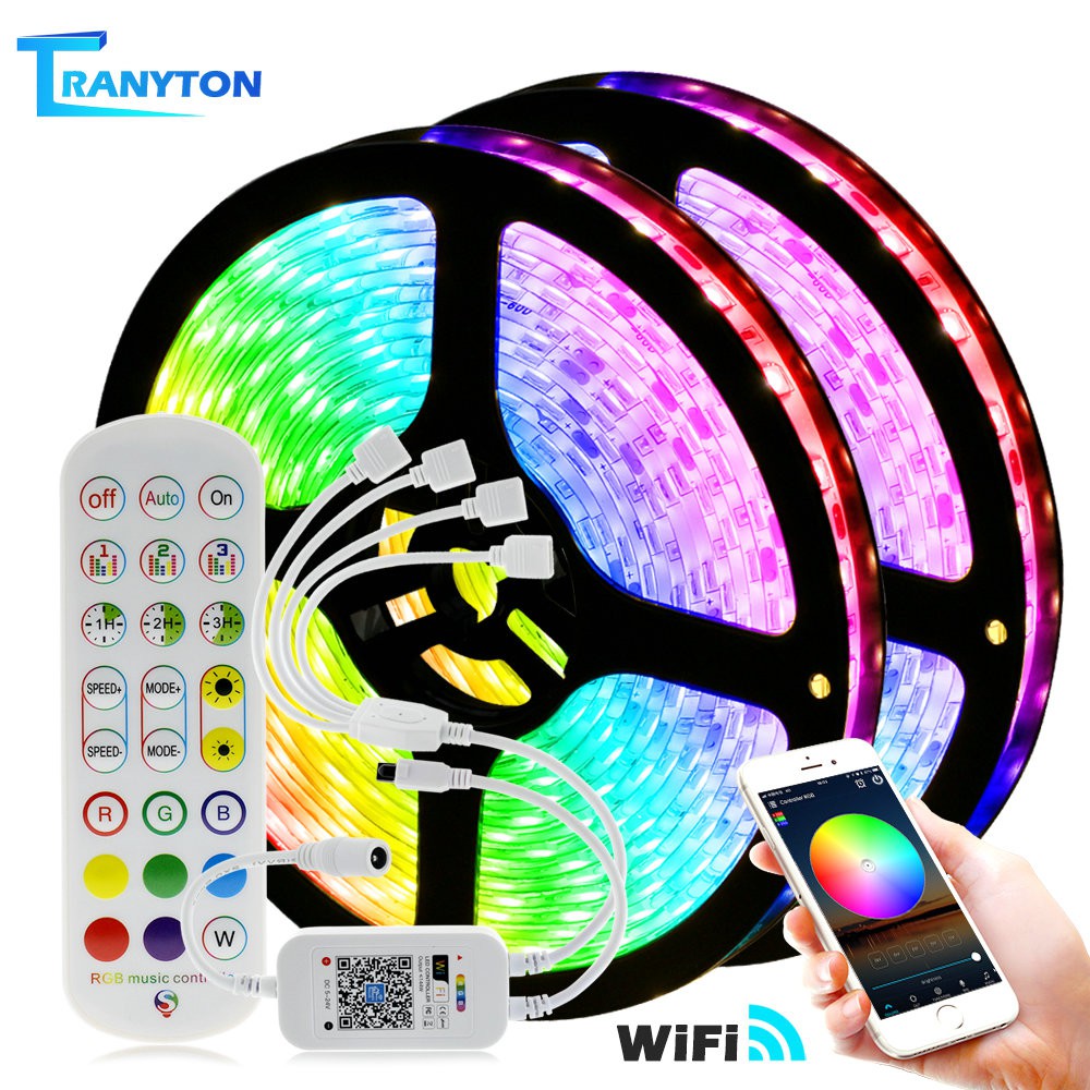 Wifi Controller LED Strip Light 2835 5050 RGB Changeable LED Light ...