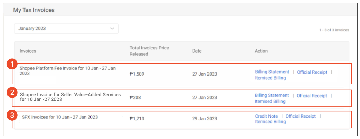 Checking My Tax Invoices | Shopee PH Seller Education Hub