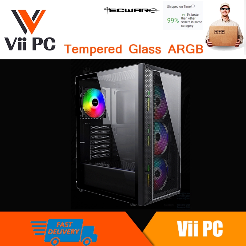 TECWARE VEGA L Tempered Glass PC case ARGB (Black) | Shopee Singapore