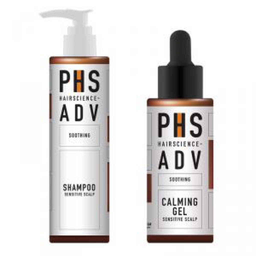 PHS HAIRSCIENCE ADV Soothing Shampoo and Calming Gel for Sensitive ...