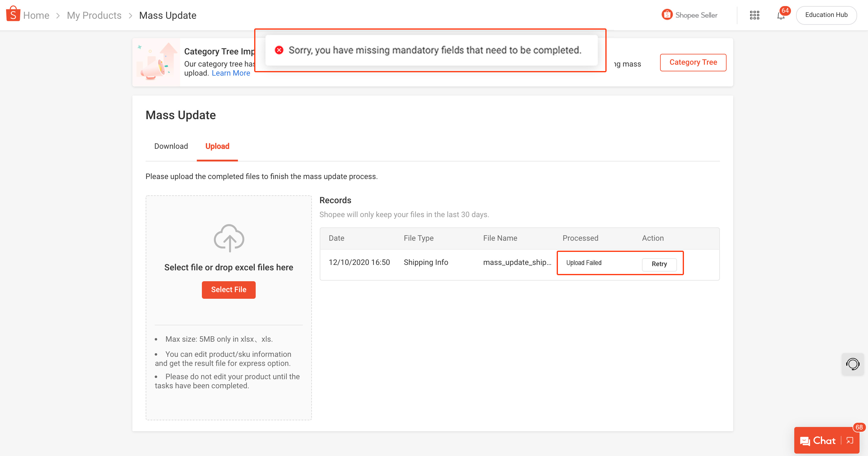 How to upload the mass upload template? | Shopee PH Seller Education Hub