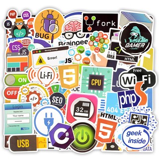 100 PCS Programming Language Stickers Internet Sticker For DIY Laptop ...