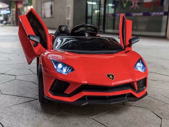 Lamborghini Kids Electric Car with Remote Control Kid Ride Kid Drive on Car Pedal Control Kid ...