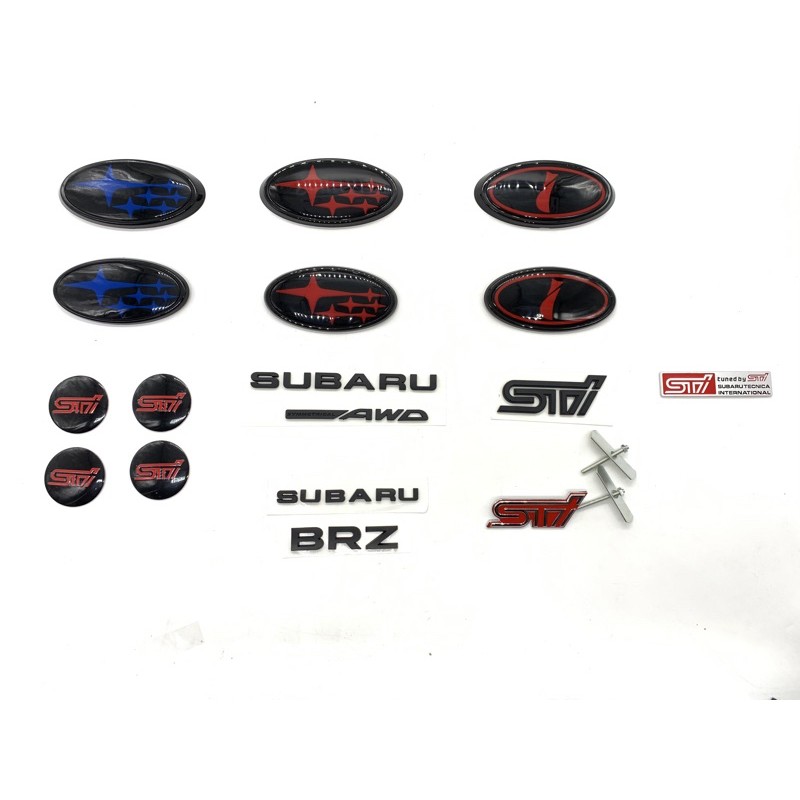 Subaru XV BRZ WRZ STI Logo Emblem Wording 4WD Wheel Cap Logo Emblem ...
