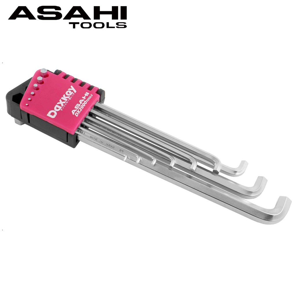 ASAHI 9pc Set Long Daxkey Z-Type Allen Key Short Arm (Made in Japan ...