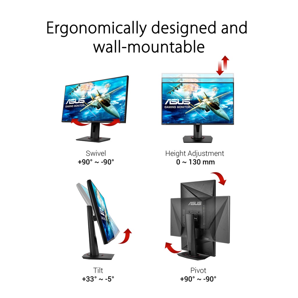 ASUS VG278Q Gaming Monitor - 27inch, Full HD, 1ms, 144Hz, G-Sync ...