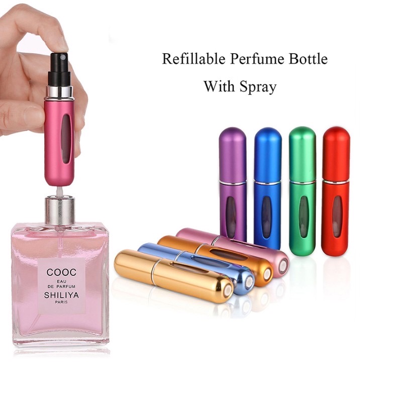 Travel Portable Mini Refillable Perfume Atomizer Bottle Scent Pump ...