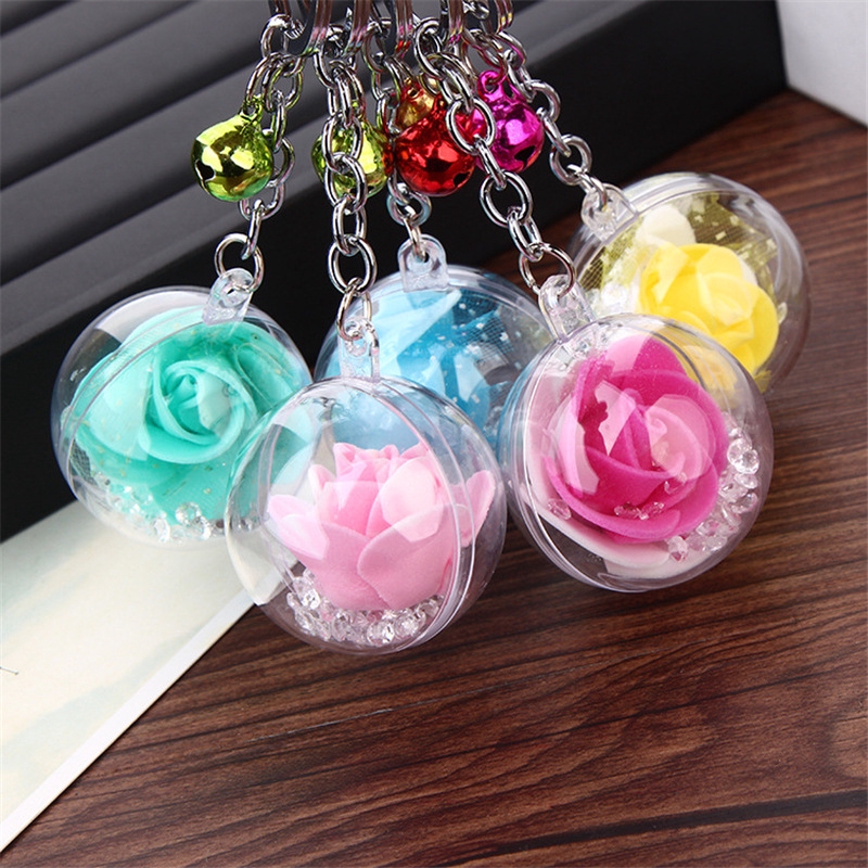 TIK TOK Rose Flower Key Pendant Metal Bell Keychain | Shopee Singapore