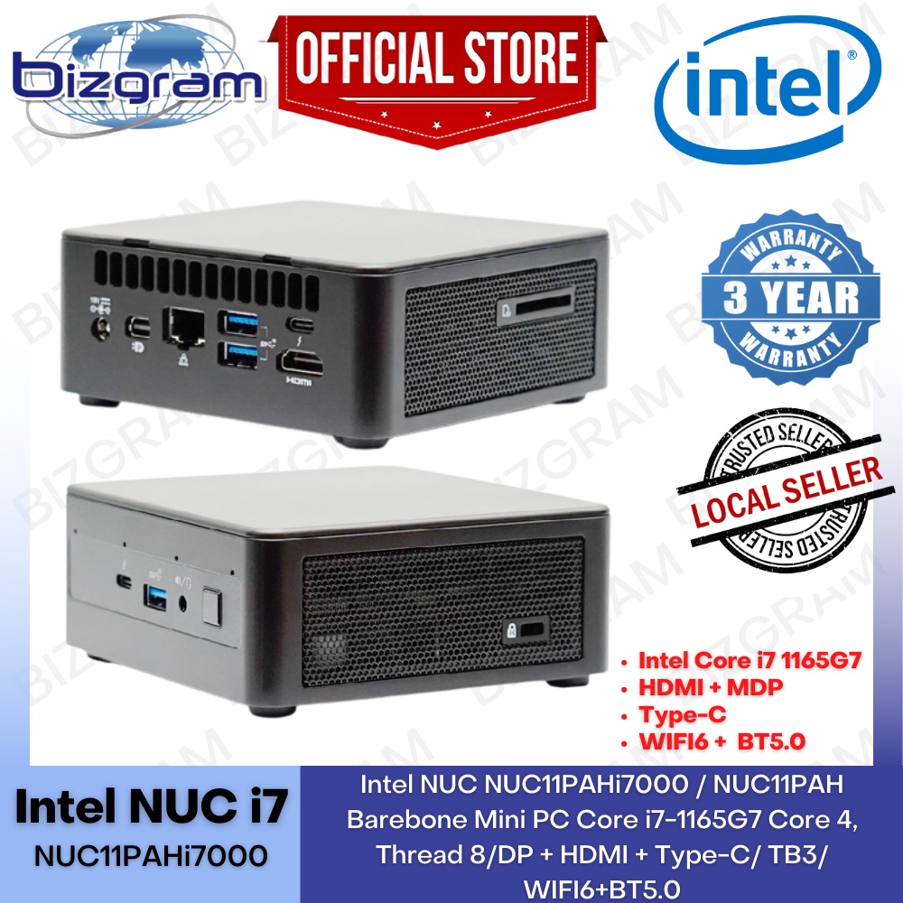 Intel NUC NUC11PAHi7000 / NUC11PAH Barebone Mini PC Core i7-1165G7 Core ...