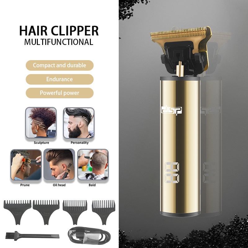 DSP Electric Hair trimmer Hair Clipper Professional Barber Haircut USB ...