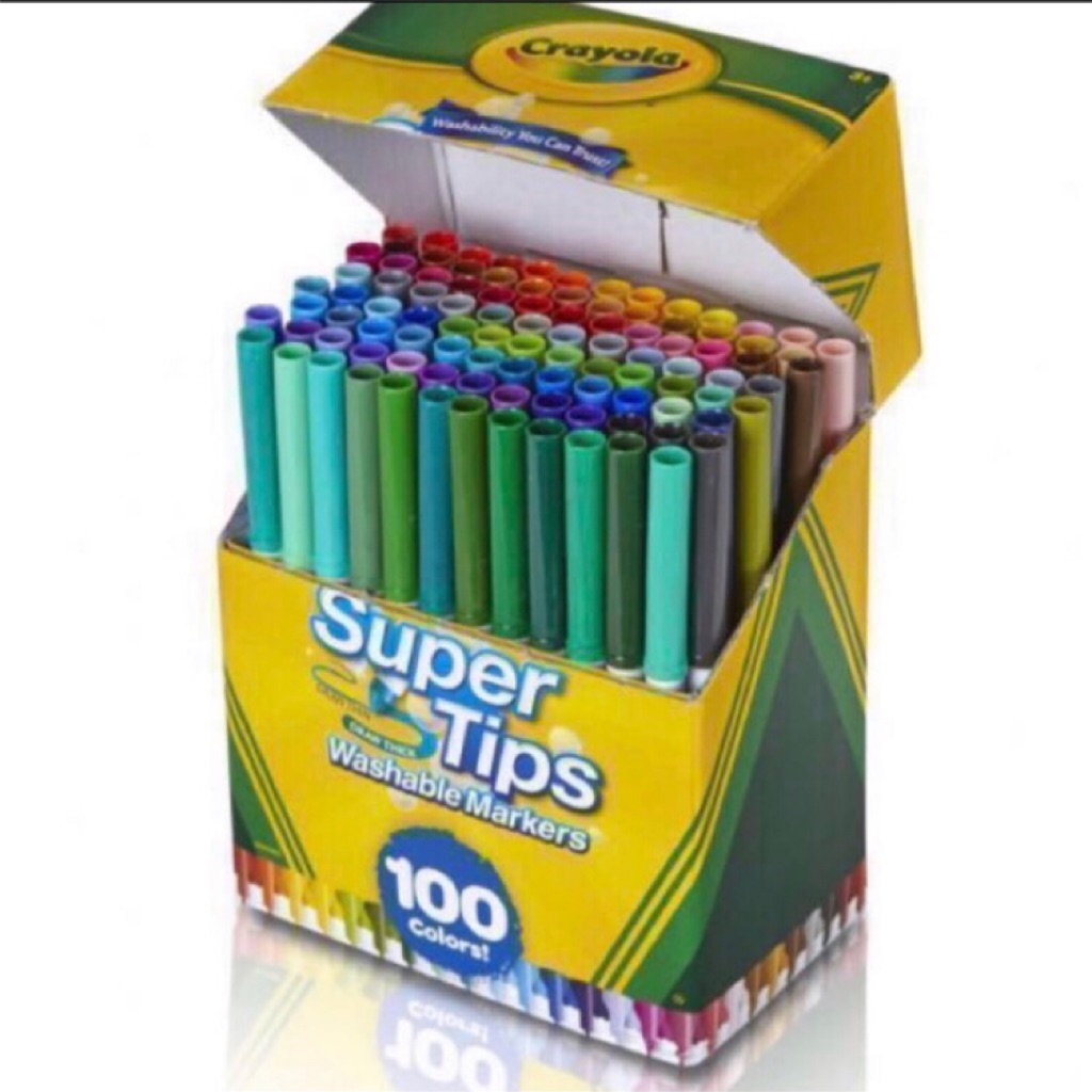 💥8% OFF! Crayola Supertips Super tip 100 pcs pack | Shopee Singapore