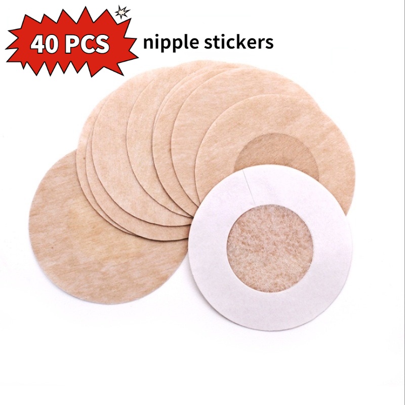 40PCS Disposable Nipple Pads Unisex Seamless Nipple Cover Nipple ...