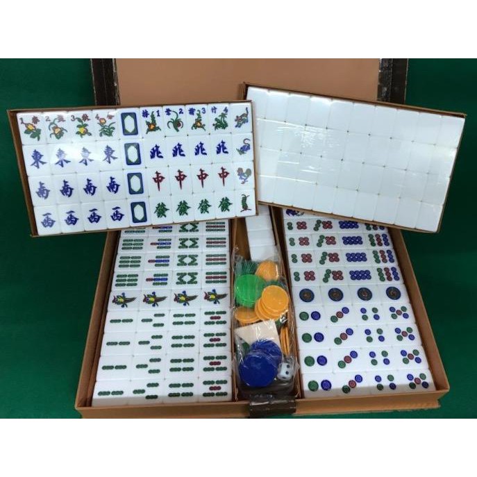 A1 Size All White Mahjong Set (Size 37mm ) | Shopee Singapore