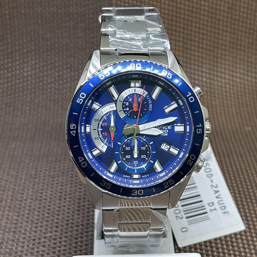[Original] Casio Edifice EFV-550D-2A Chronograph Stainless Steel Men ...