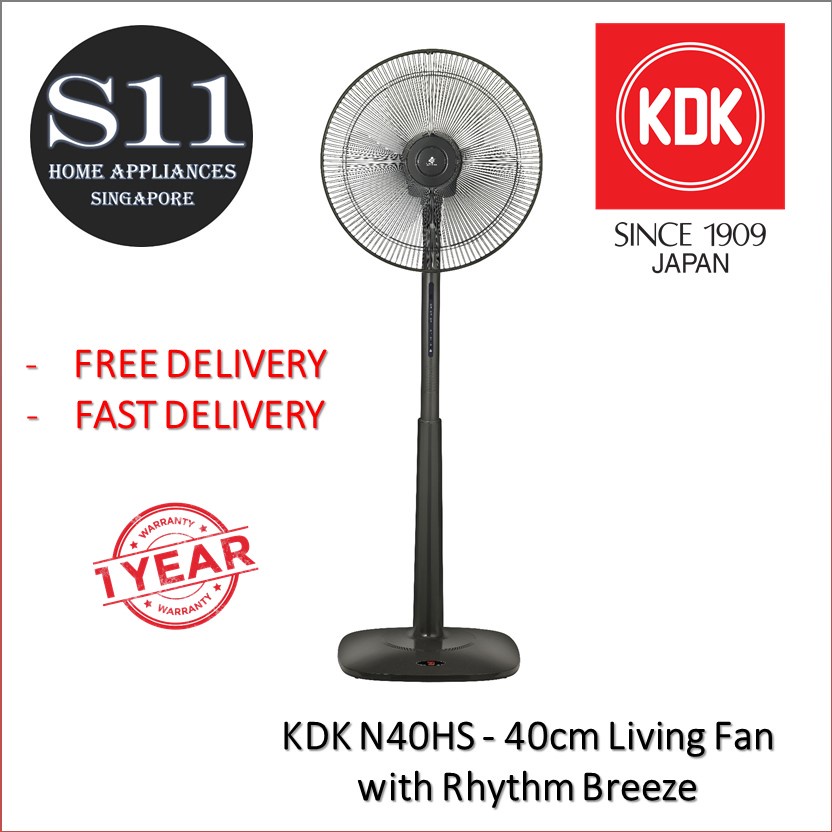 KDK N40HS 40cm Living Fan With Rhythm Breeze And 1 F Yuragi Function