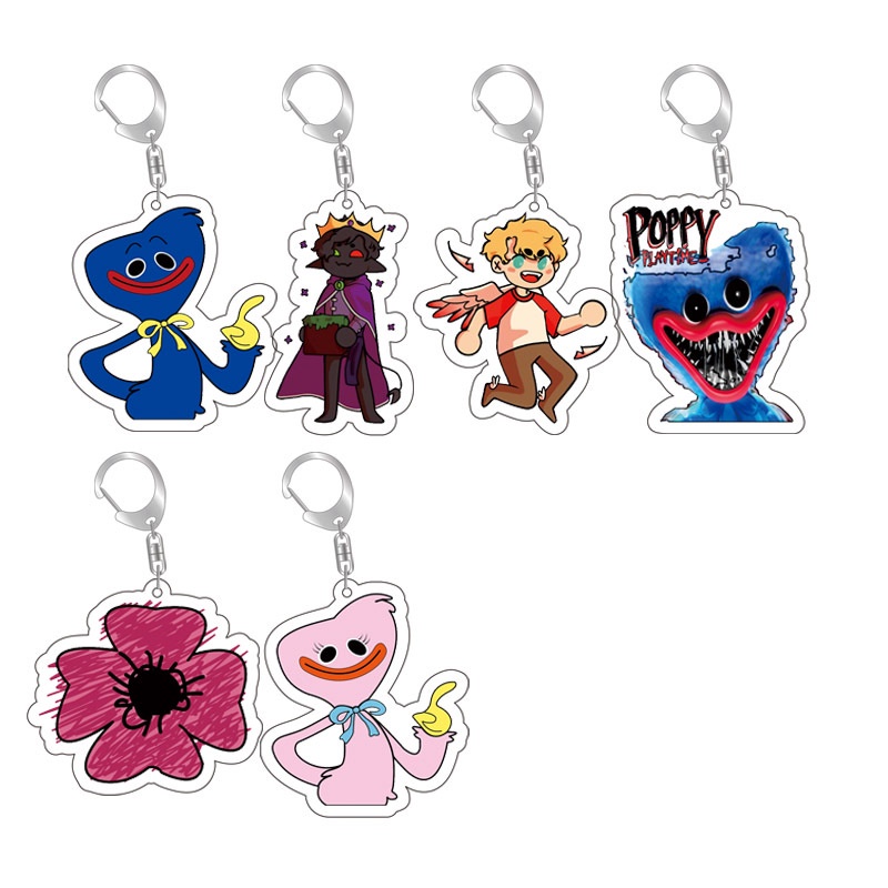 (Ready Stock) poppy playtime 1pc Games cartoon Keychain Acrylic ...