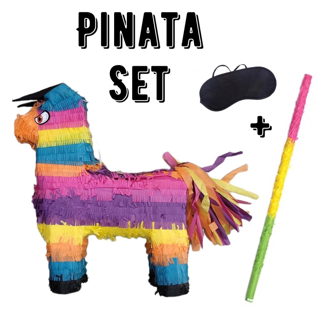 [SG Stock] Bull Shape Colorful Pinata Fill With Sweets Whack Blindfold ...