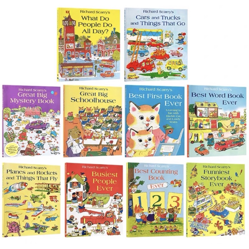 [READY STOCKS] Richard Scarry Collection of 10 Picture Books | Shopee ...