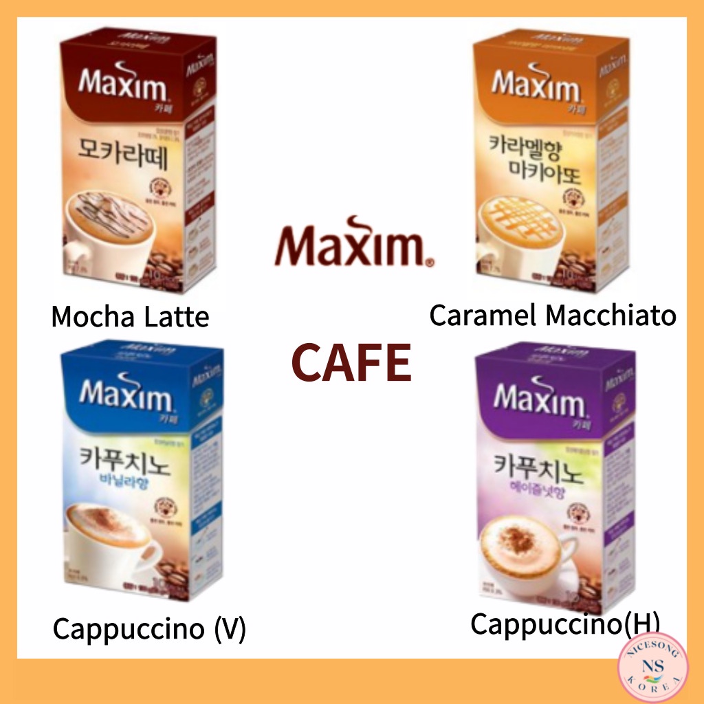 [Maxim]Maxim Cafe Mocha Latte/Caramel Machiatto/Cappuccino Hazelnut ...