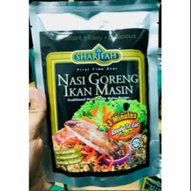 Nasi goreng ikan masin sharifah food halal ready to eat | Shopee Singapore