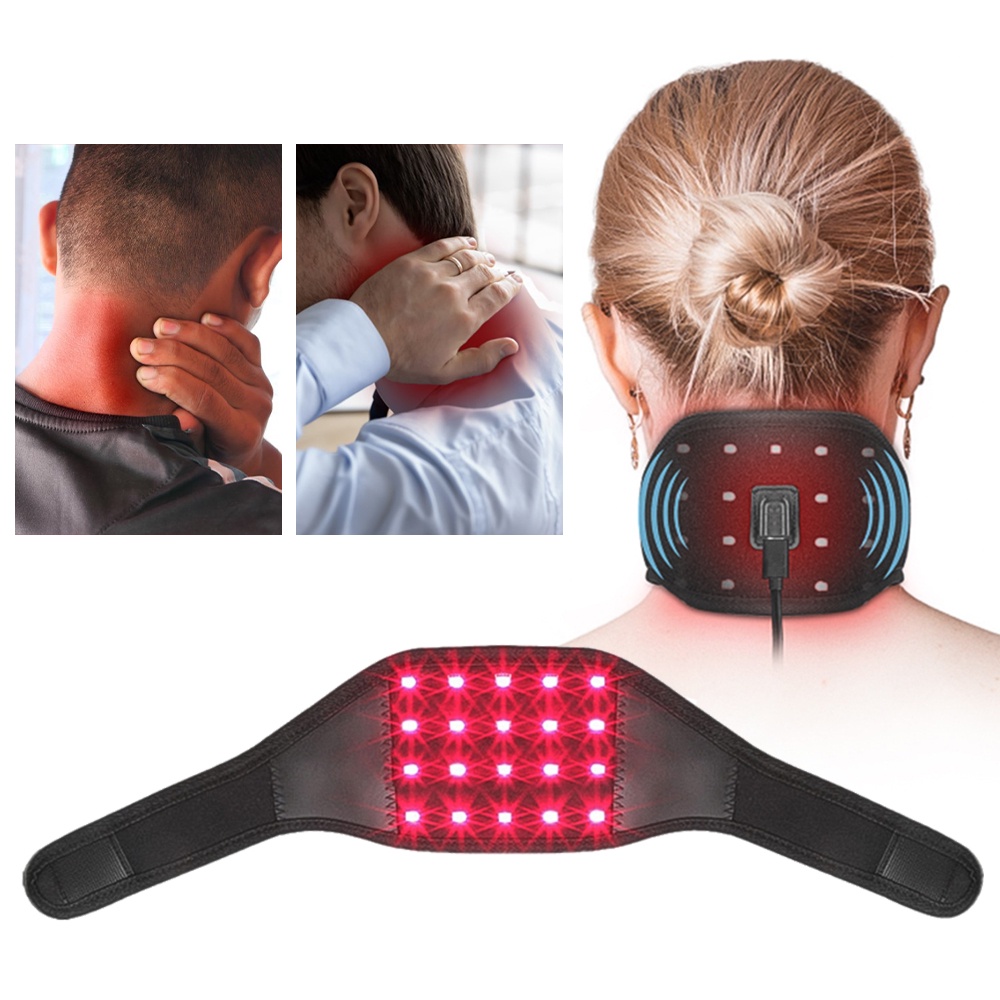 LED Infrared Red Light Therapy Heating Pain Relief Back Shoulder Neck ...