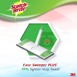 3M Scotch Brite Easy Sweeper / PLUS+ Starter Kit with 5 Disposable ...