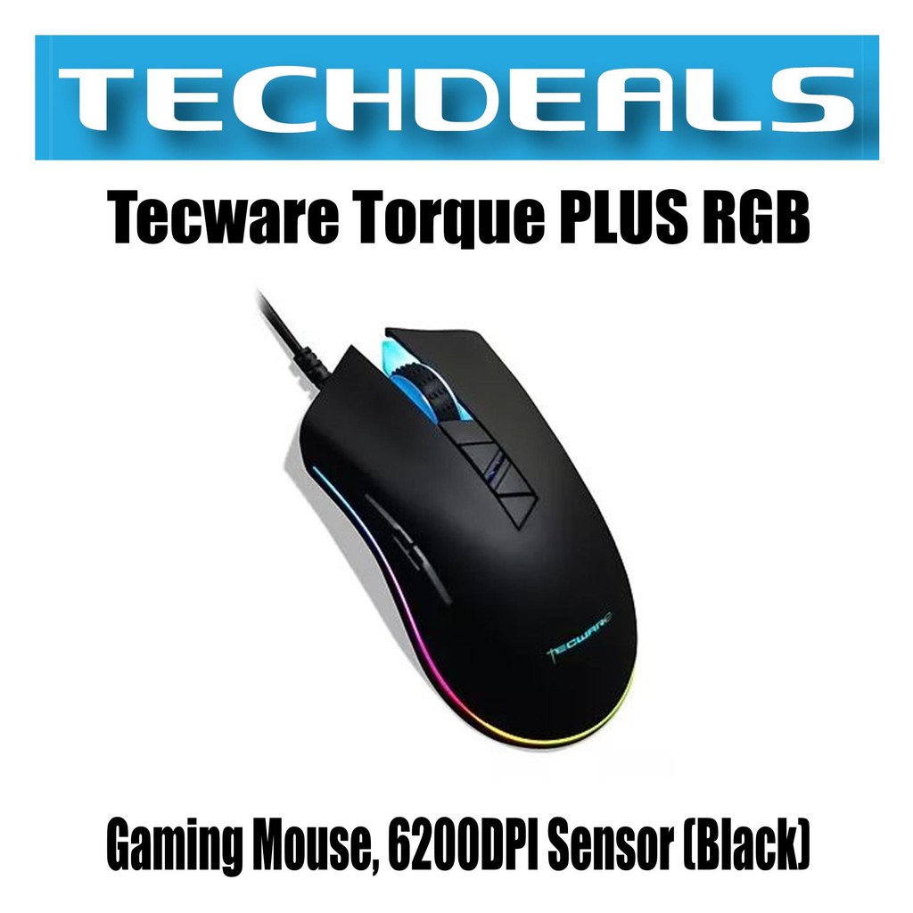 Tecware Torque PLUS RGB Gaming Mouse, 6200DPI Sensor (Black) | Shopee ...