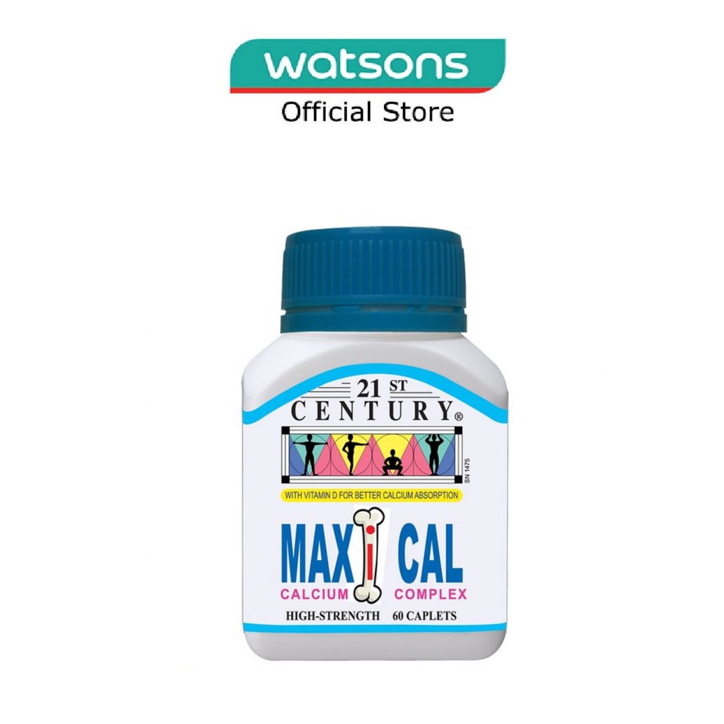21ST CENTURY Maxi Cal High Strength Calcium Complex Caplets (Better ...
