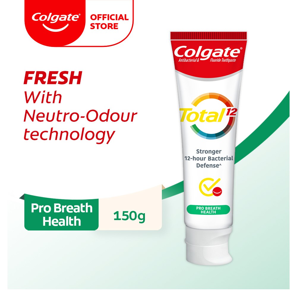 Colgate Total Pro Breath Health Antibacterial Toothpaste 150g | Shopee ...
