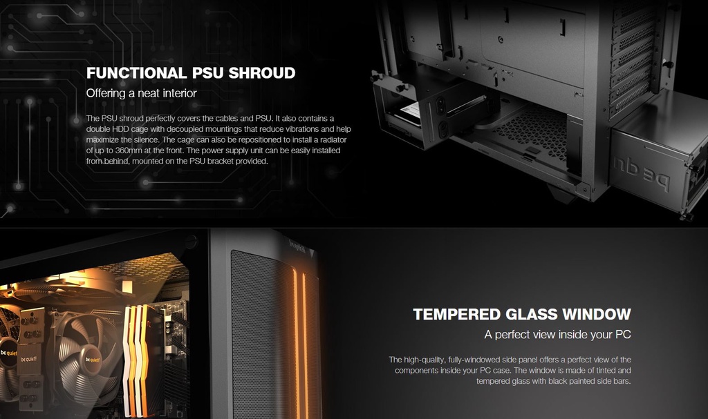 Be Quiet! Pure Base 500DX / 500 FX, Black / White, Mid Tower ATX case ...