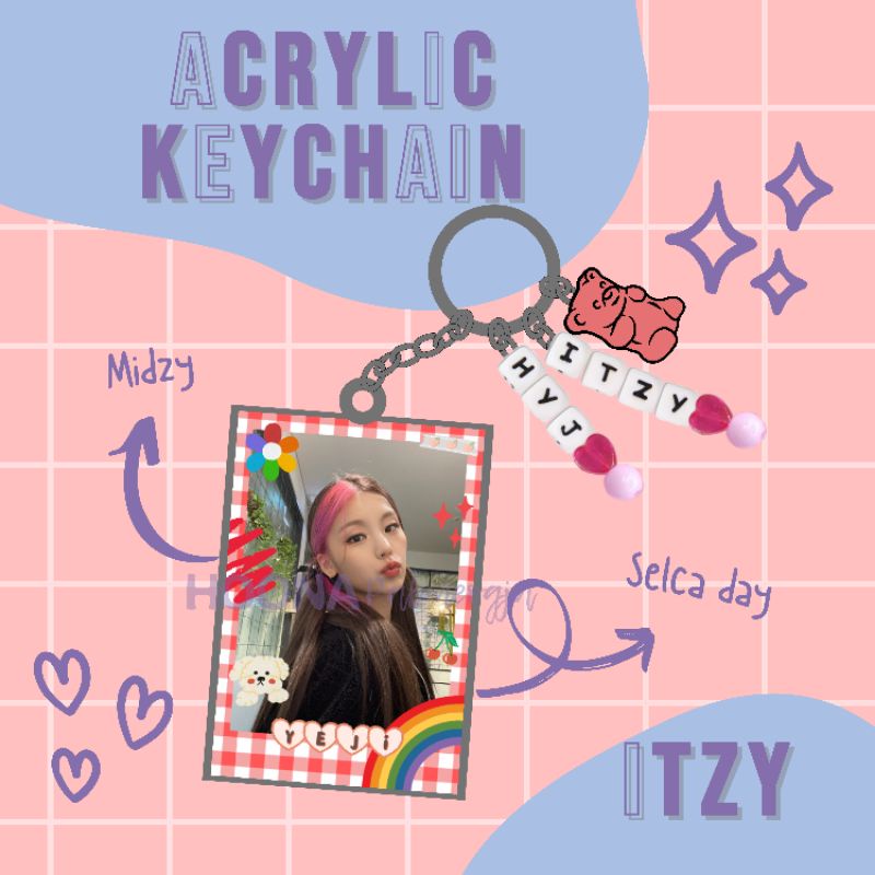 GANTUNGAN [READY] Itzy ACRYLIC CLEAR KEYCHAIN KPOP (ITZY KEYCHAIN ...