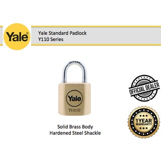 Yale Y110/20/111/1 or Yale Y110/20/111/2 Brass Padlock 20mm (Authorised ...