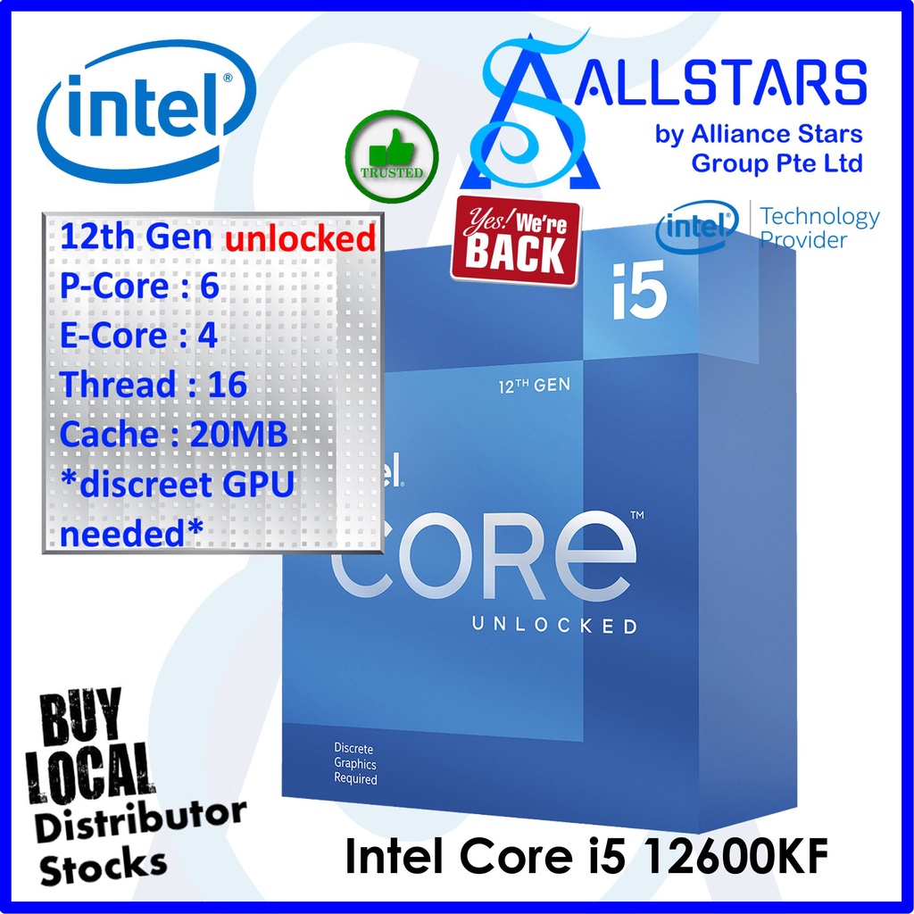 12Gen Intel Core i5 12600KF 12th Gen LGA1700 Box Processor | Shopee Singapore