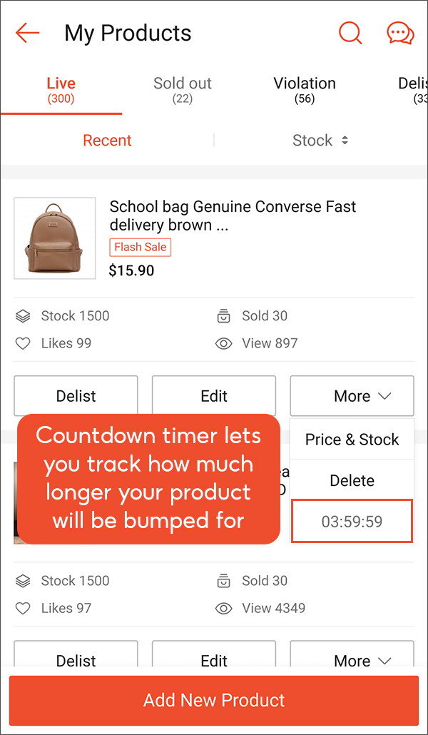 Bumping your products on search | Shopee SG Seller Education Hub