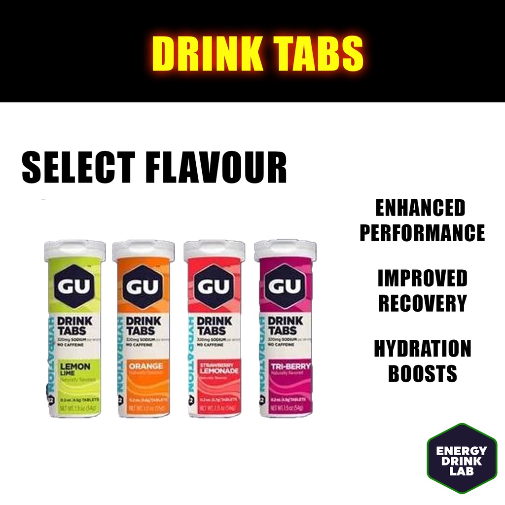GU Hydration Drink Tabs 1 Tube (Select Flavour) | Shopee Singapore