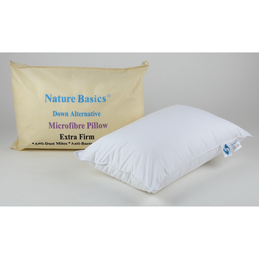 Nature Basics Extra Firm Microfibre Pillow | Fabric: 100% Cotton Fabric ...