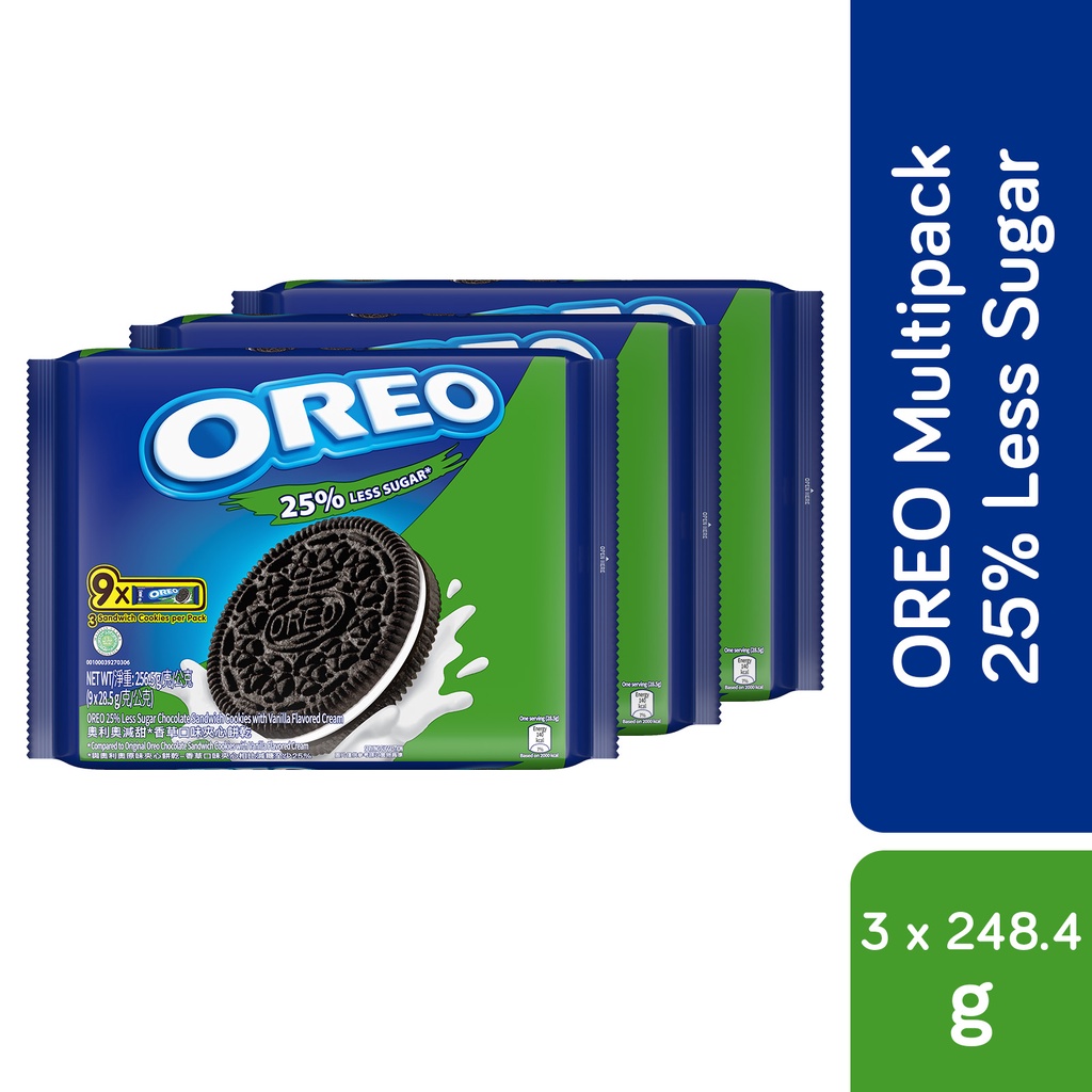 [Bundle of 3] Oreo Mildly 9x27.6g - Original Flavour Sandwich Cookies ...