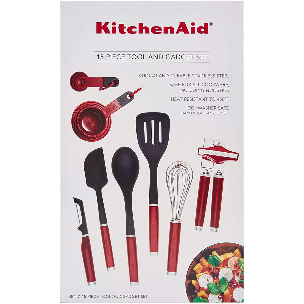 KitchenAid 15 pcs Tools & Gadget Set-Empire Red | Shopee Singapore