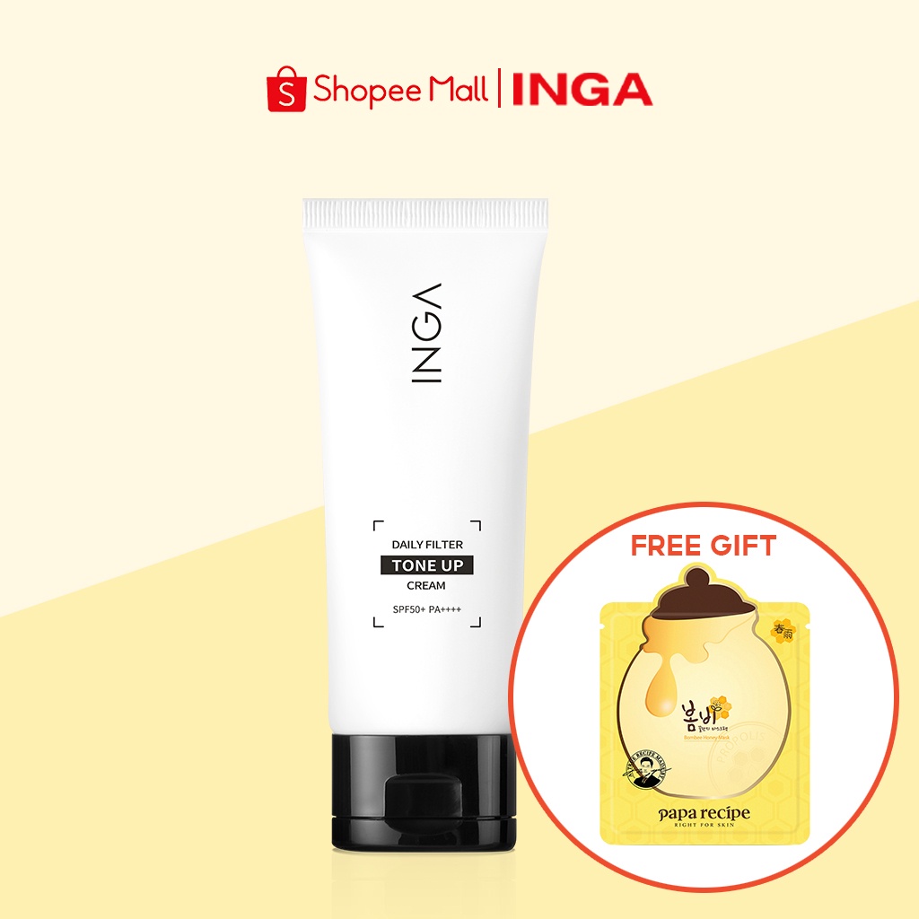 [INGA] Daily Filter Tone Up Cream 60ml, free gift (Paparecipe Bombee ...