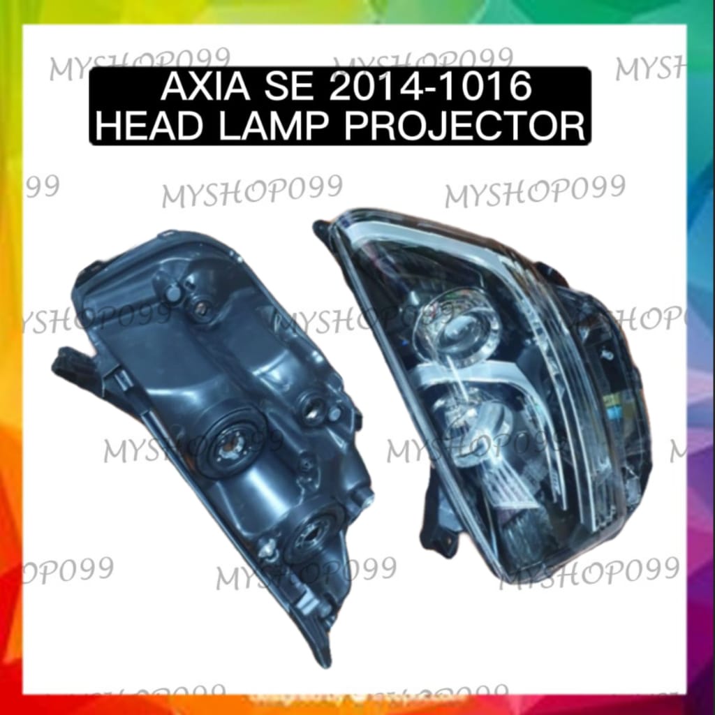 PERODUA AXIA SE 2014 - 2016 G SPEC HEAD LAMP PROJECTOR TYPE | Shopee ...