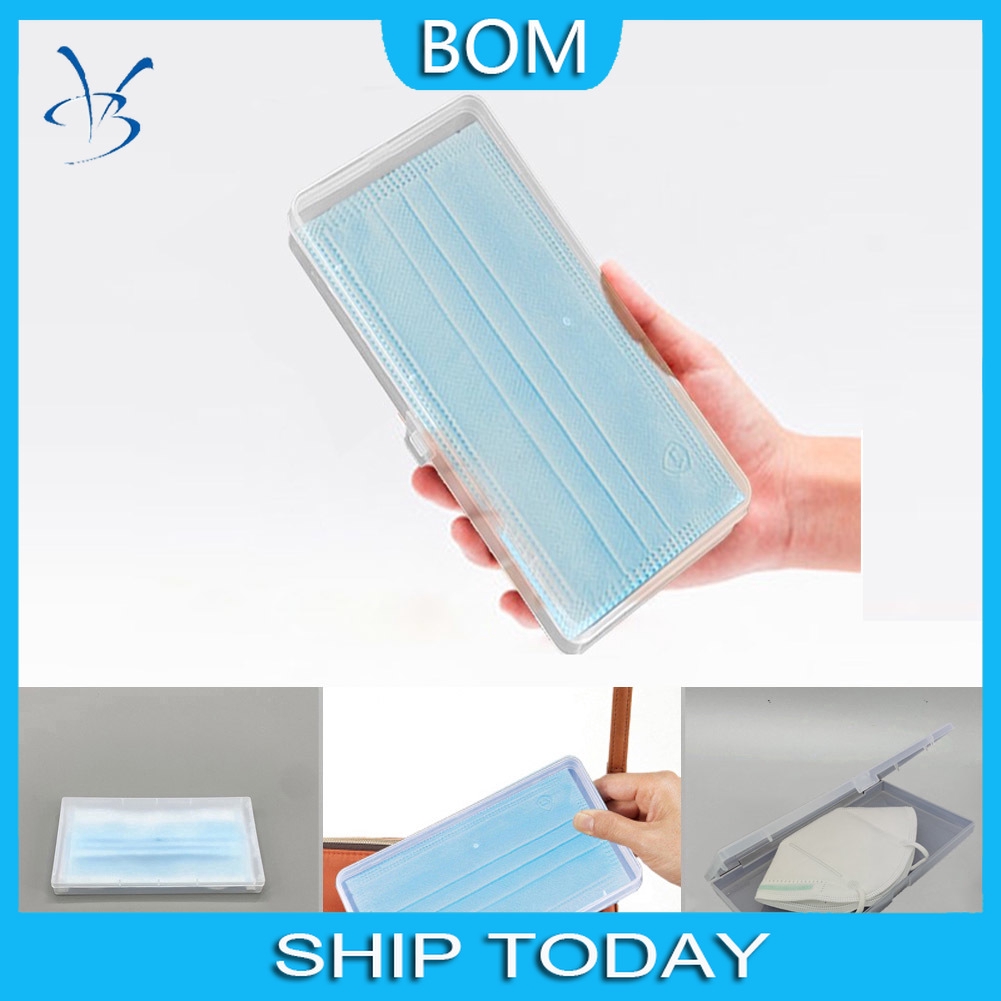 17.5*10*2.2cm Portable Disposable Face Masks Container storage box ...