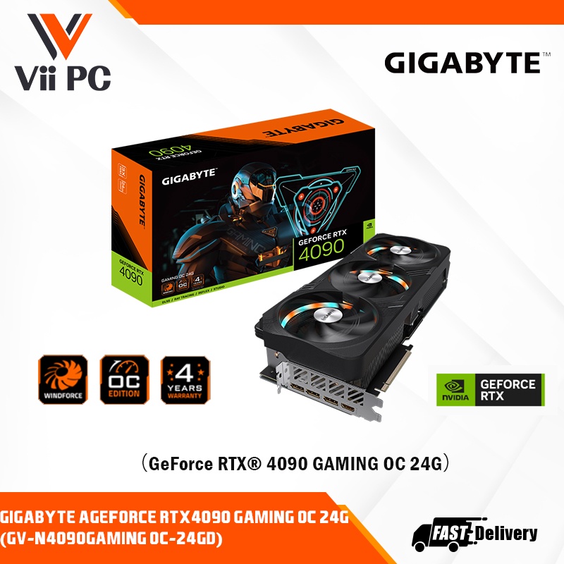 Gigabyte Geforce RTX 4090/RTX4090 GAMING OC 24G GDDR6X 384 bit PCI-E 4. ...