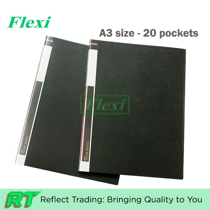 A3 Clear Holder with 20 Pockets for Presentations, Proposals, Reports ...