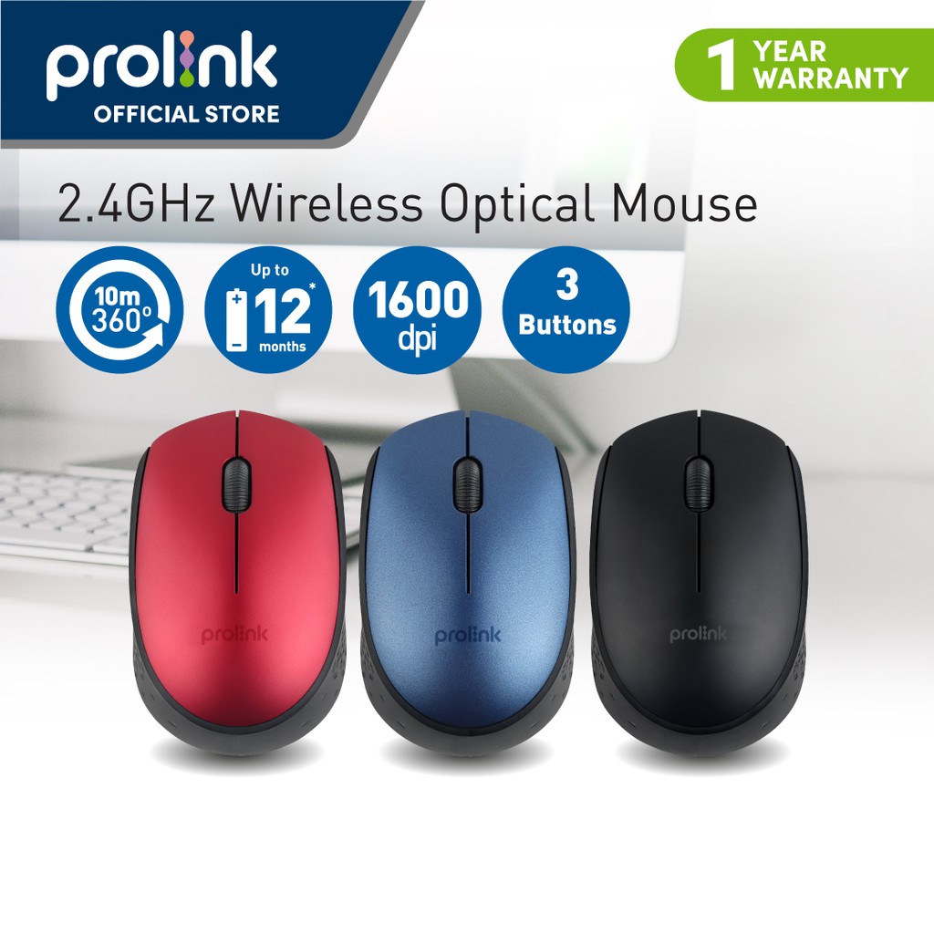 PROLiNK PMW5008 2.4GHz Wireless High-Precision Optical Mouse | Shopee ...