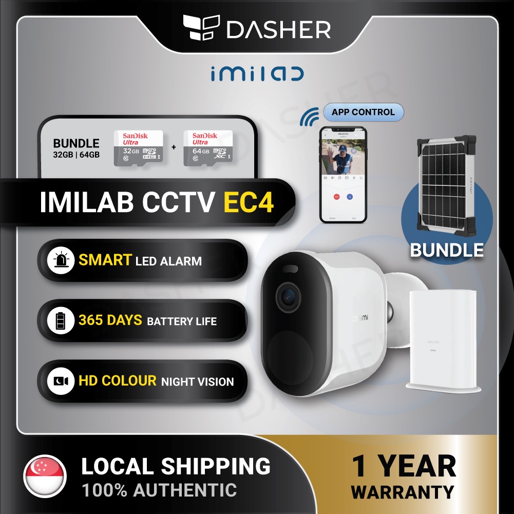 [NEW 2021 SOLAR] IMILAB EC4 CCTV Surveillance Camera Solar Energy ...